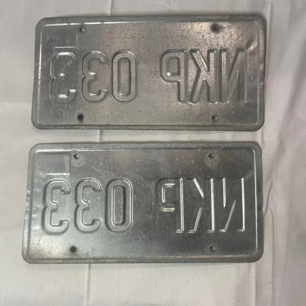 Other | Vintage 205 Nebraska License Plate Pair Nkp 033 Sunset Sandhill ...